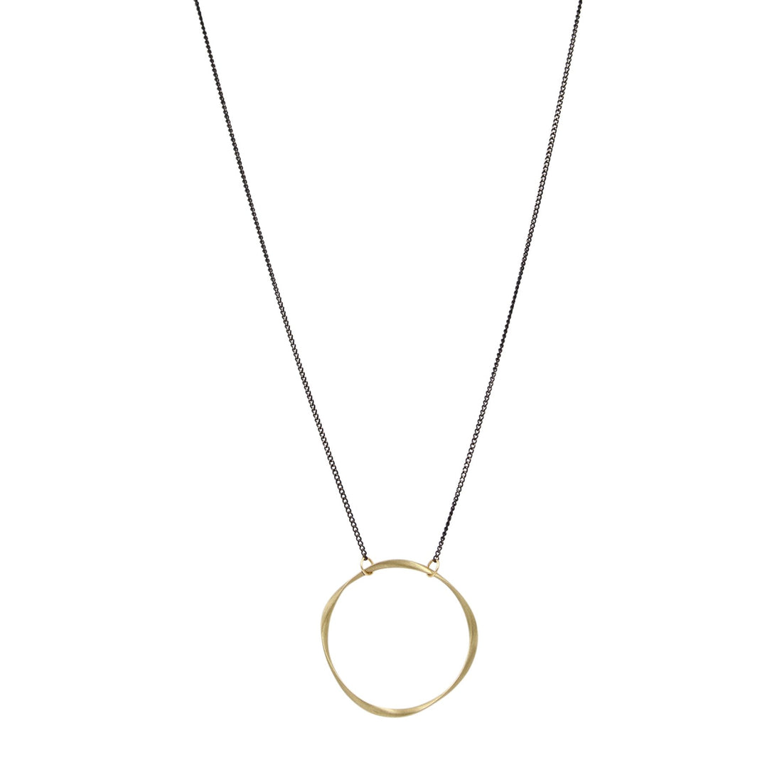 Manon Large Brass ring and Blackened Chain Necklace - Sunday Girl by ...